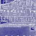 Chicago Fire Street Map Vintage Print Poster Blueprint Blue - Etsy