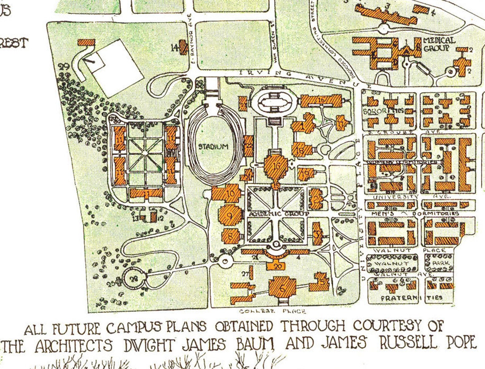 Syracuse University New York Street Map Vintage Print Poster | Etsy
