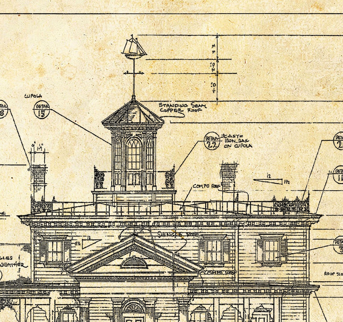 Disneyland - Haunted Mansion - Blueprint - Disney - Disneyland ...