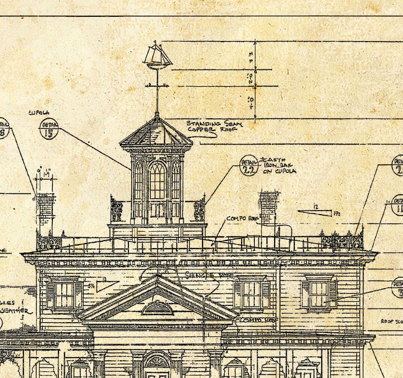 Disneyland - Haunted Mansion - Blueprint - Disney - Disneyland ...