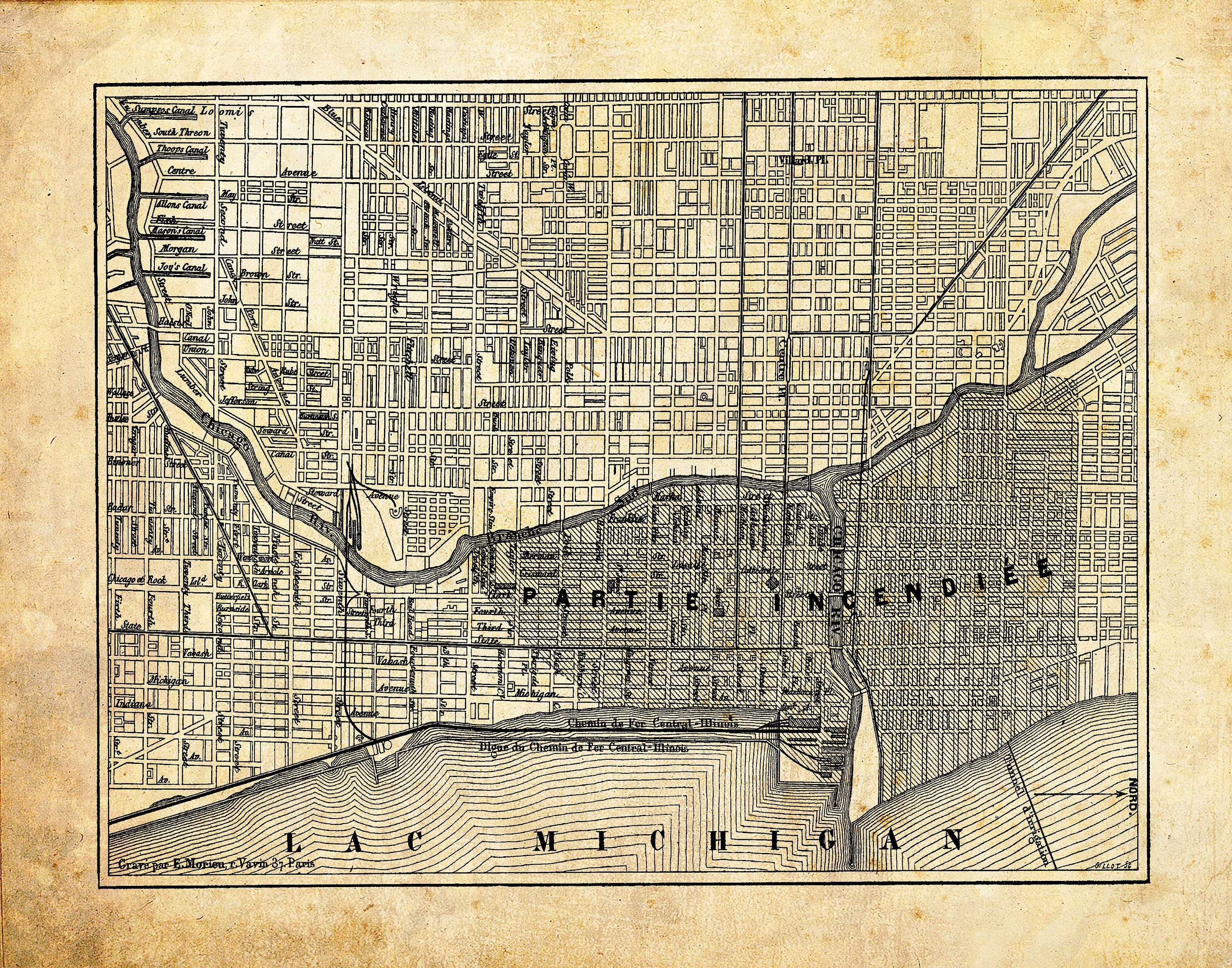 Great Chicago Fire Map