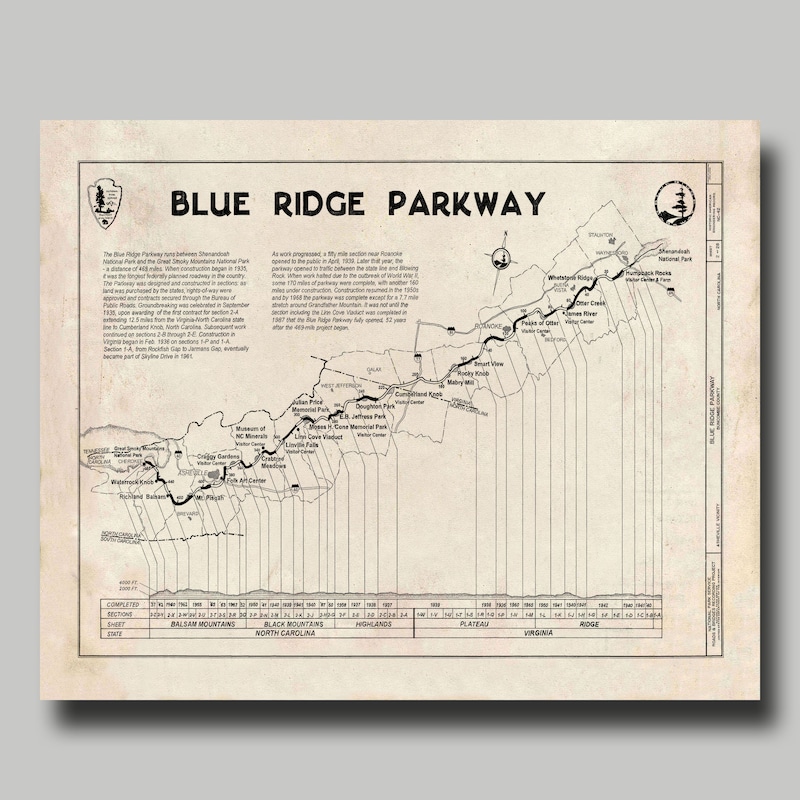 Blue Ridge Parkway - Etsy