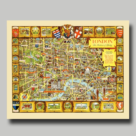 Puzzle London England Puzzle Map - Etsy