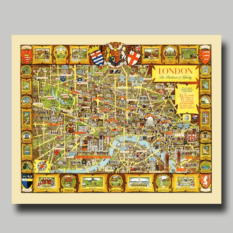 Puzzle London England Puzzle Map - Etsy