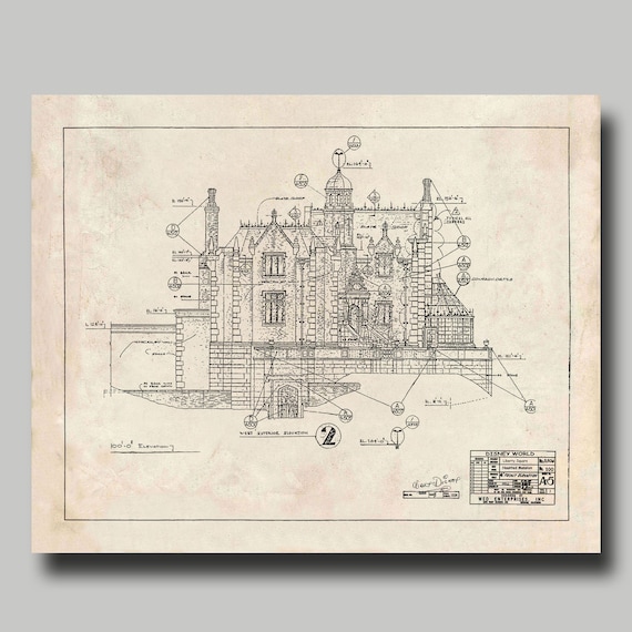 Disneyland Haunted Mansion Blueprints
