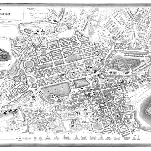 Old Map of Edinburgh Scotland 1890 Edinburgh Vintage Map - Etsy