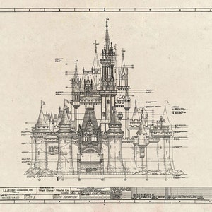 Disney World - Castle - Blueprint - Disney - Cinderella - Sleeping ...