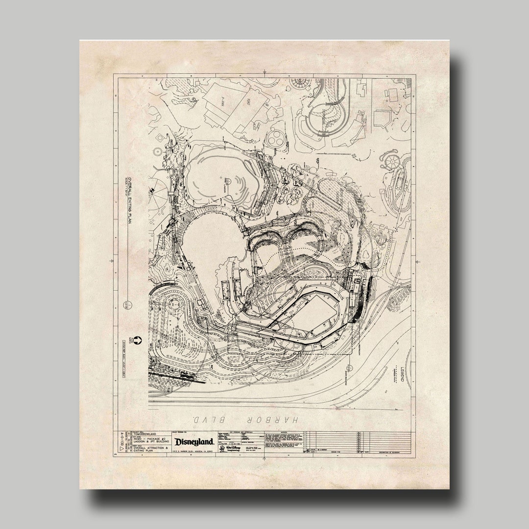 Disneyland - Finding Nemo - Submarine Voyage- Blueprint - Vintage ...