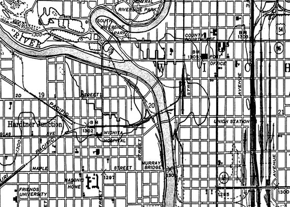 Mapa Imprimible De Wichita-ks Wichita Kansas Map Hi Res Stock