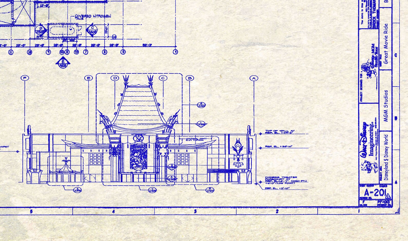 Disney World Great Movie Ride Blueprint Hollywood - Etsy