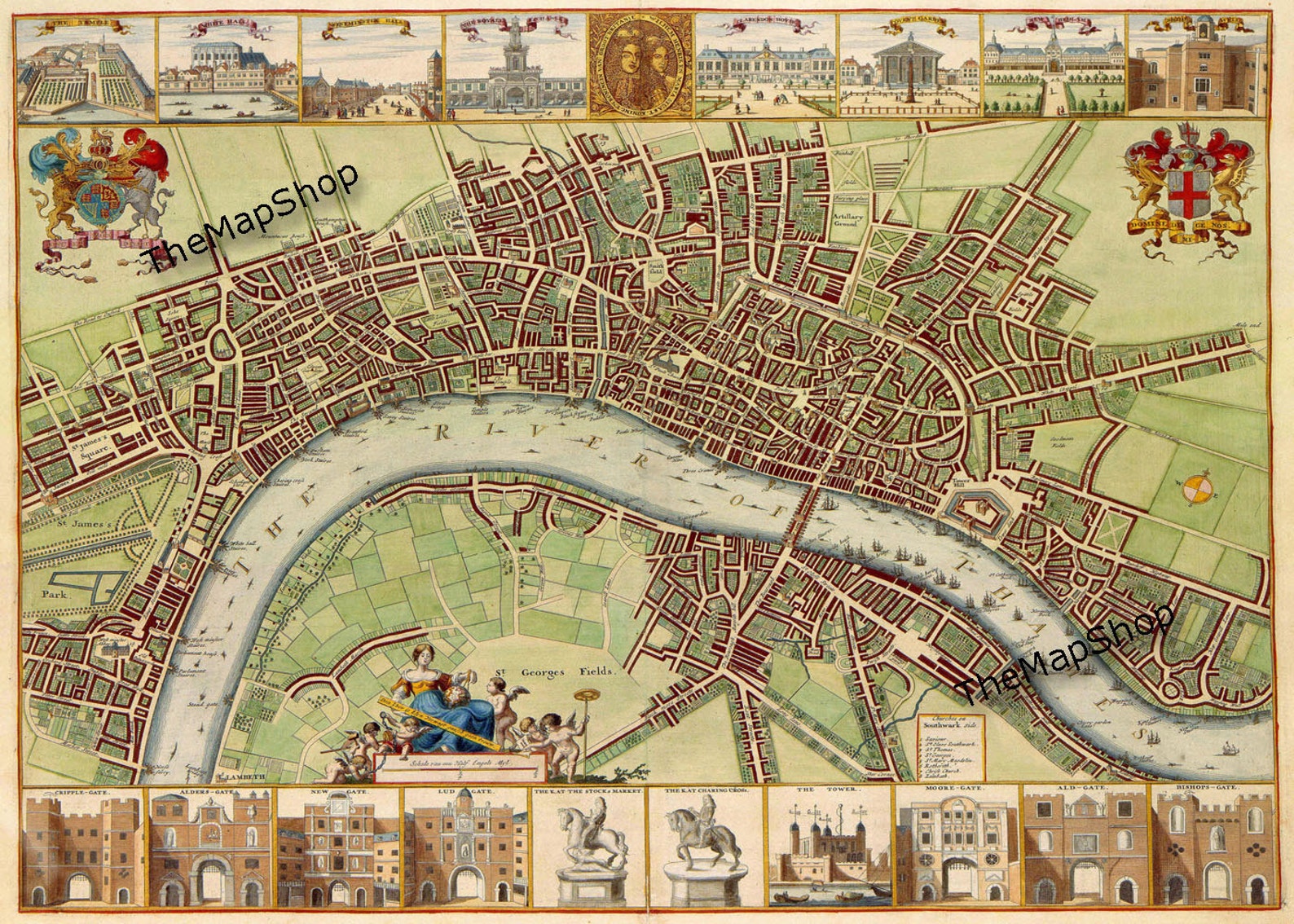 London Map Vintage Street Map | Etsy