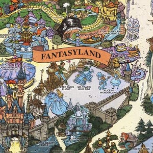 Disneyland Map - 2000 - Disney Map - Panoramic - Birds Eye View - Map ...