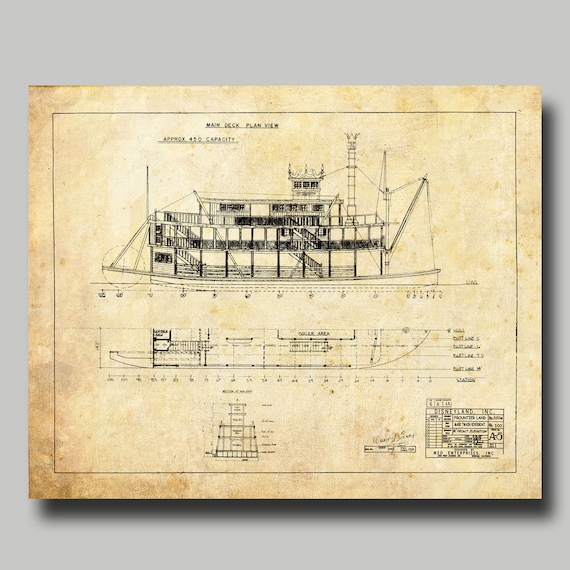 Steamboat Plans Drawings
