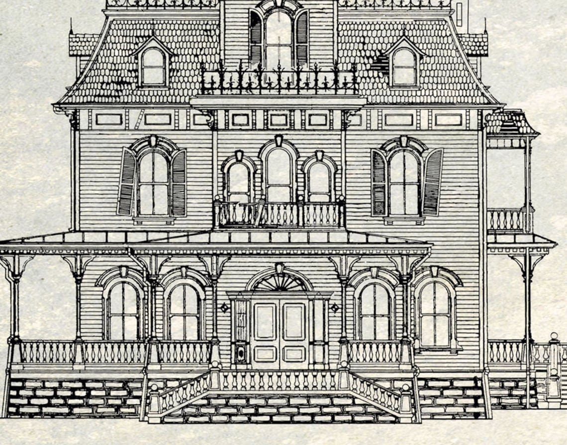 Disneyland Paris Phantom Manor Haunted Mansion Blueprint | Etsy