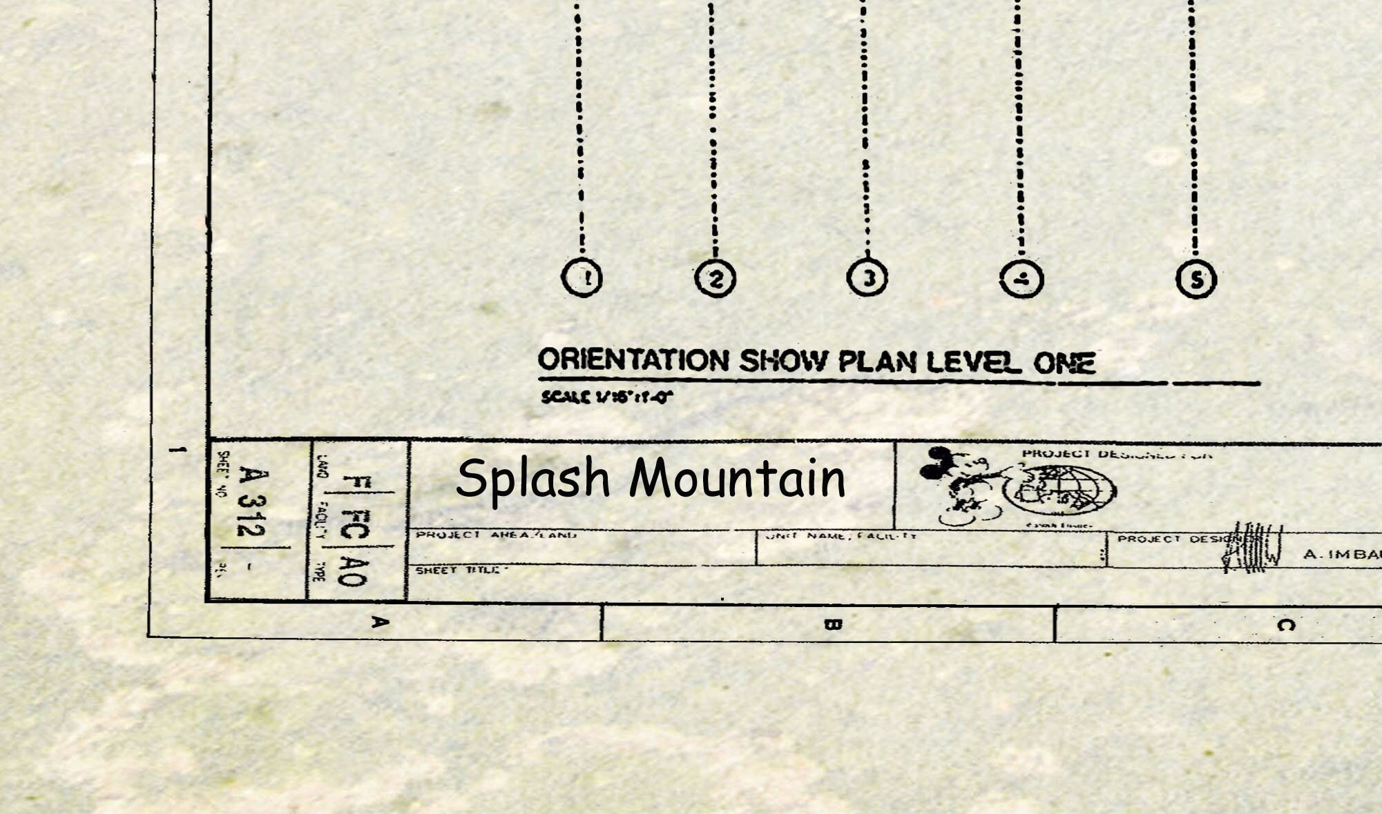 Disney World - Splash Mountain - Blueprint - Disney - Disneyland ...