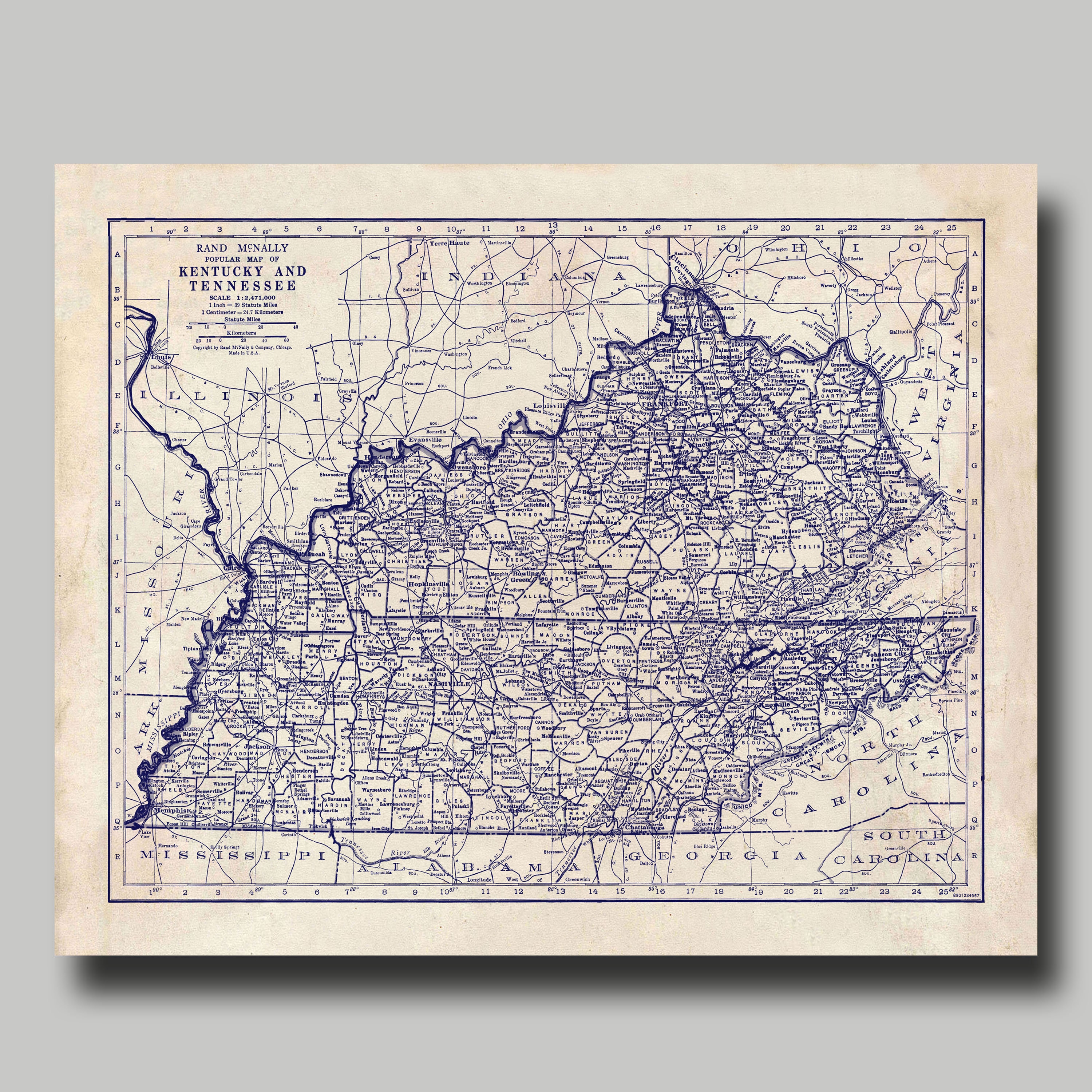 Kentucky Map Clipart Illustrations