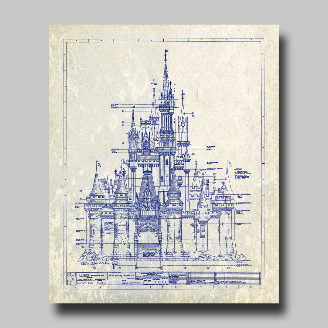 Disney World - Castle - Blueprint - Disney - Cinderella - Sleeping ...