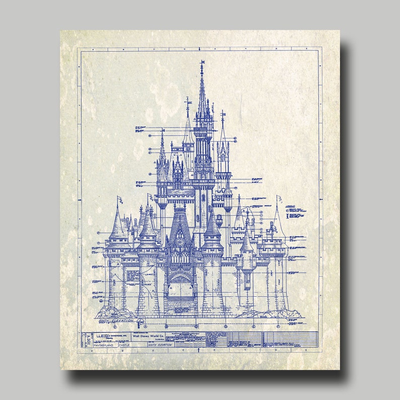 Disney World - Castle - Blueprint - Disney - Cinderella - Sleeping ...