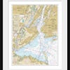 New York Harbor Map Nautical Map Nautical Chart Map Art Print Poster - Etsy
