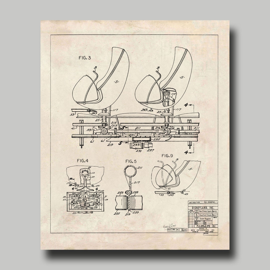 Disney World - Doom Buggy - Haunted Mansion - Blueprint - Disney ...