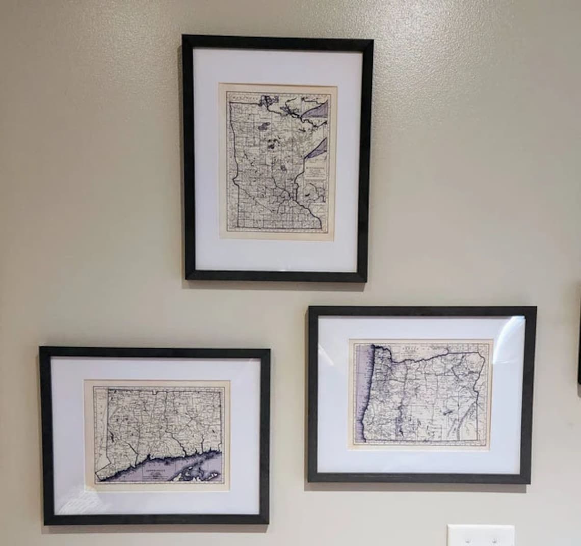 Iowa Map State Map Vintage Blueprint Print Poster - Etsy