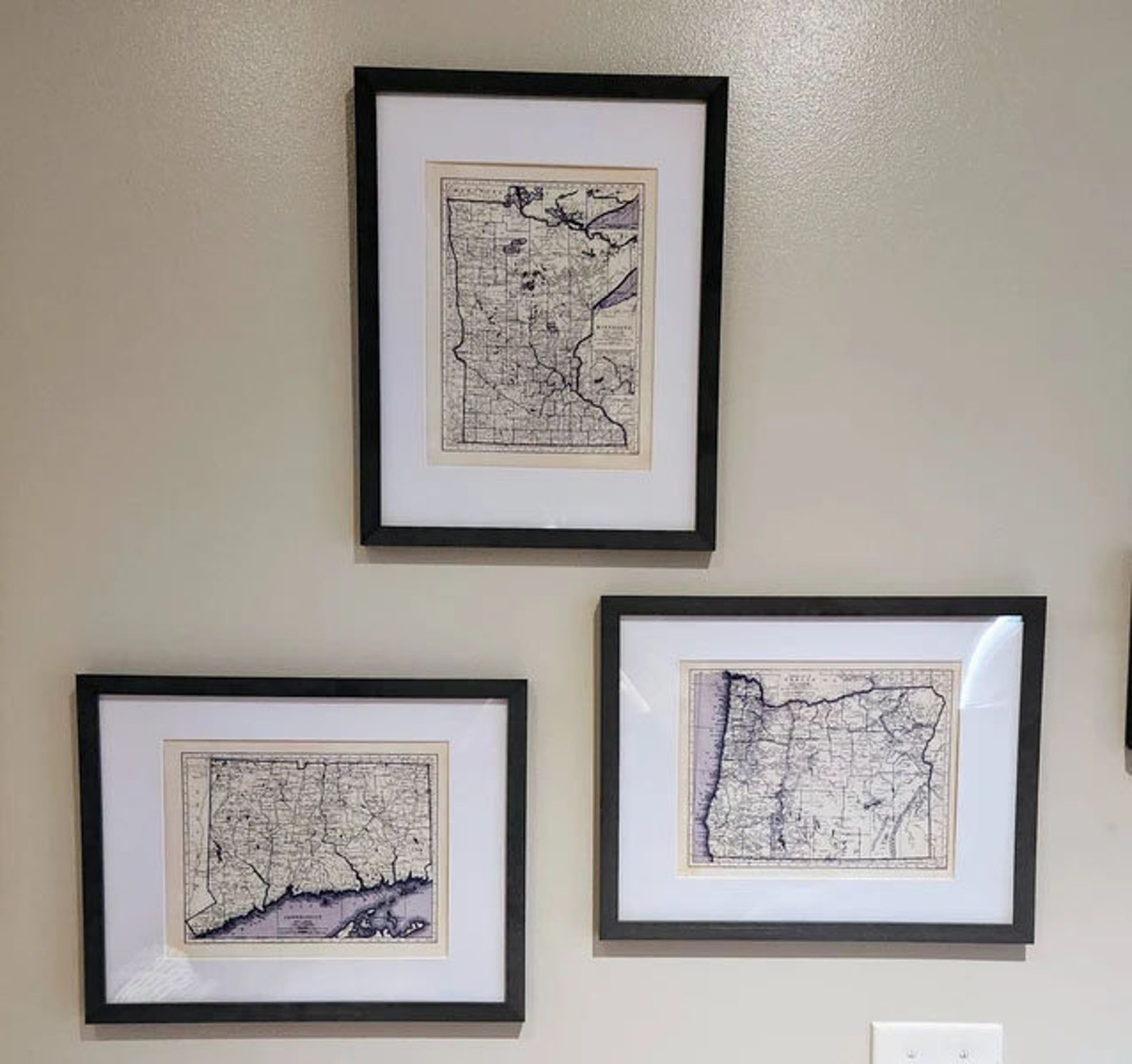 Iowa Map State Map Vintage Blueprint Print Poster - Etsy