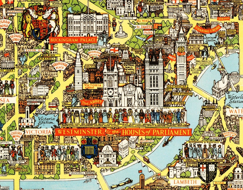 Puzzle London England Puzzle Map - Etsy