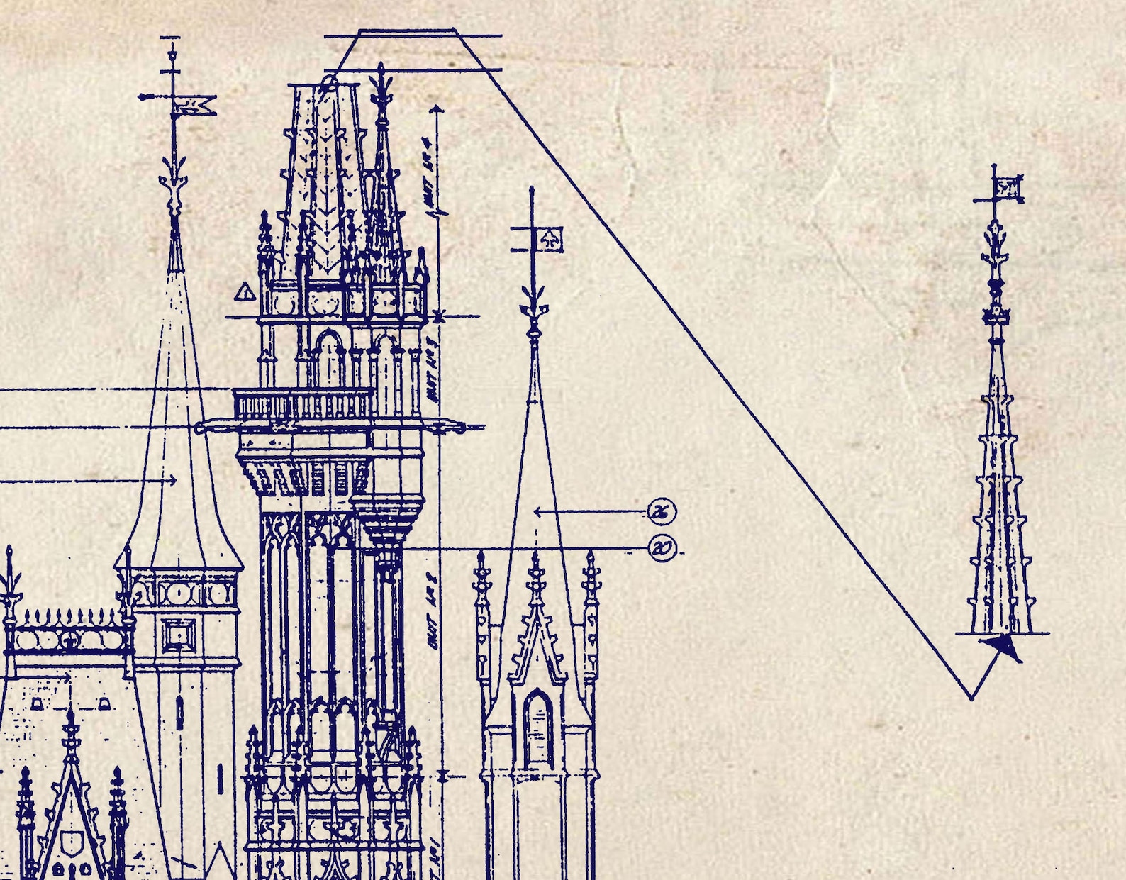Disney World Castle - Blueprint - Disney - Cinderella - Sleeping Beauty ...