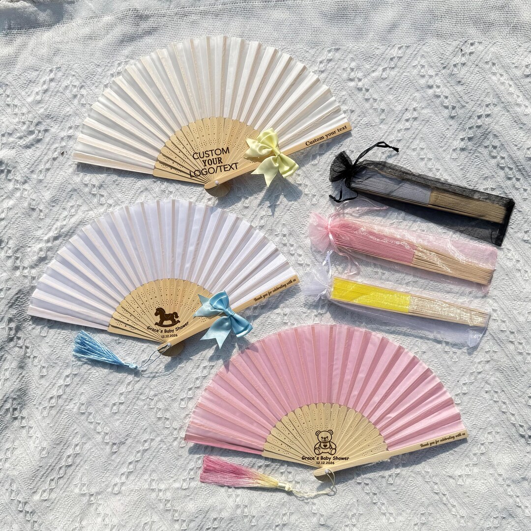 Bulk Baby Shower Fabric Fan Keepsakes, Rustic Farm Baby Shower Party ...