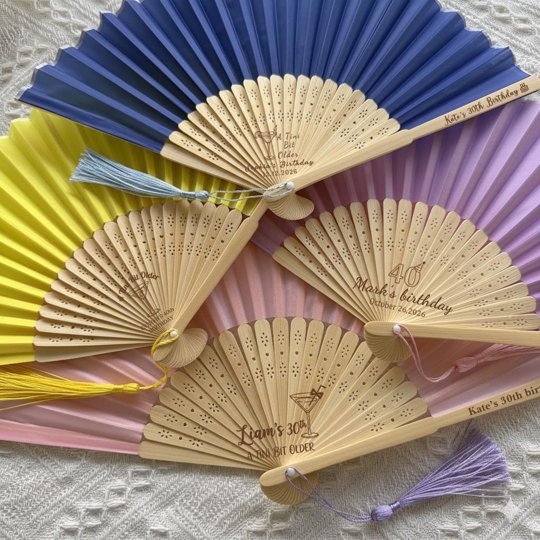Personalized Birthday Fan – Custom Party Favors for Birthday Parties - Etsy