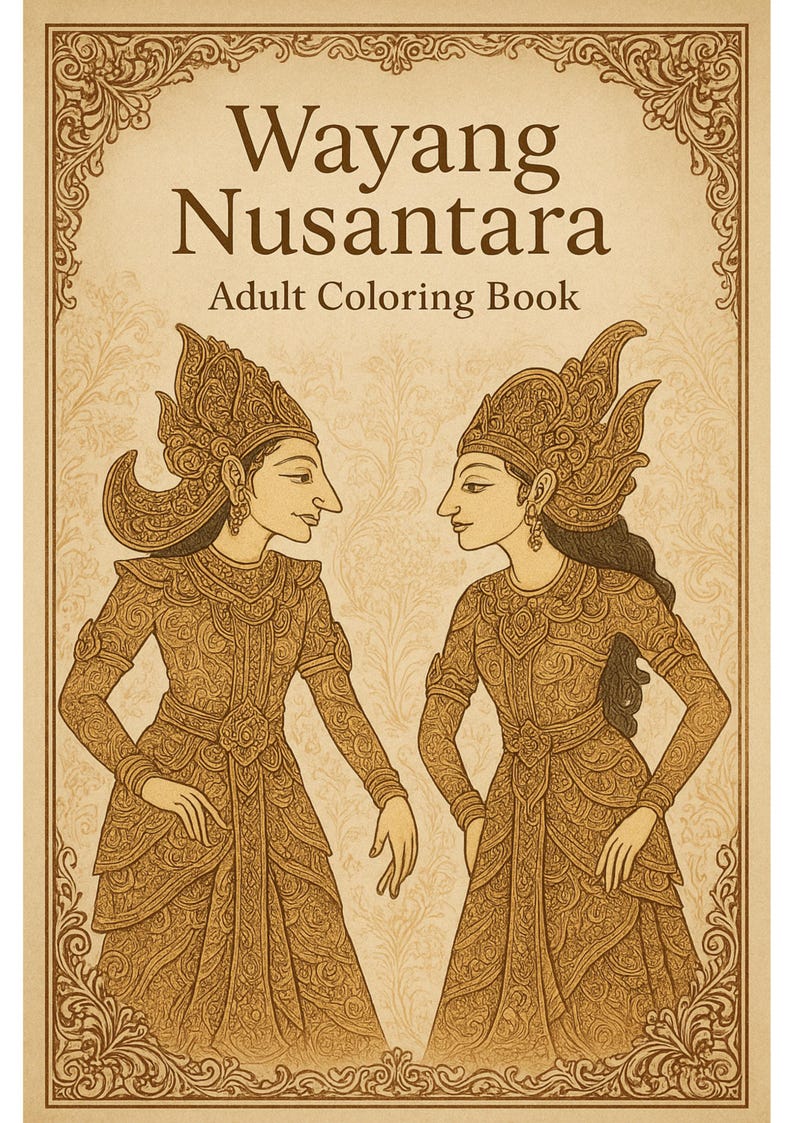 The Shadow Puppets : Wayang Coloring Books - Etsy
