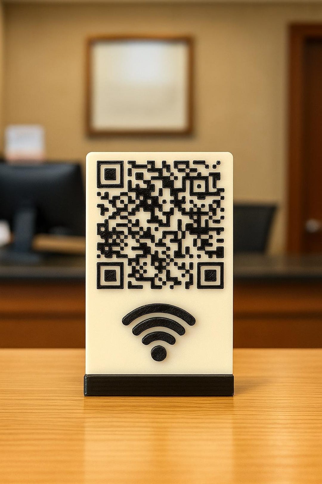 Wi-fi QR Code Sign | 3D Printing | Stylish Wi-fi Display for Guests ...