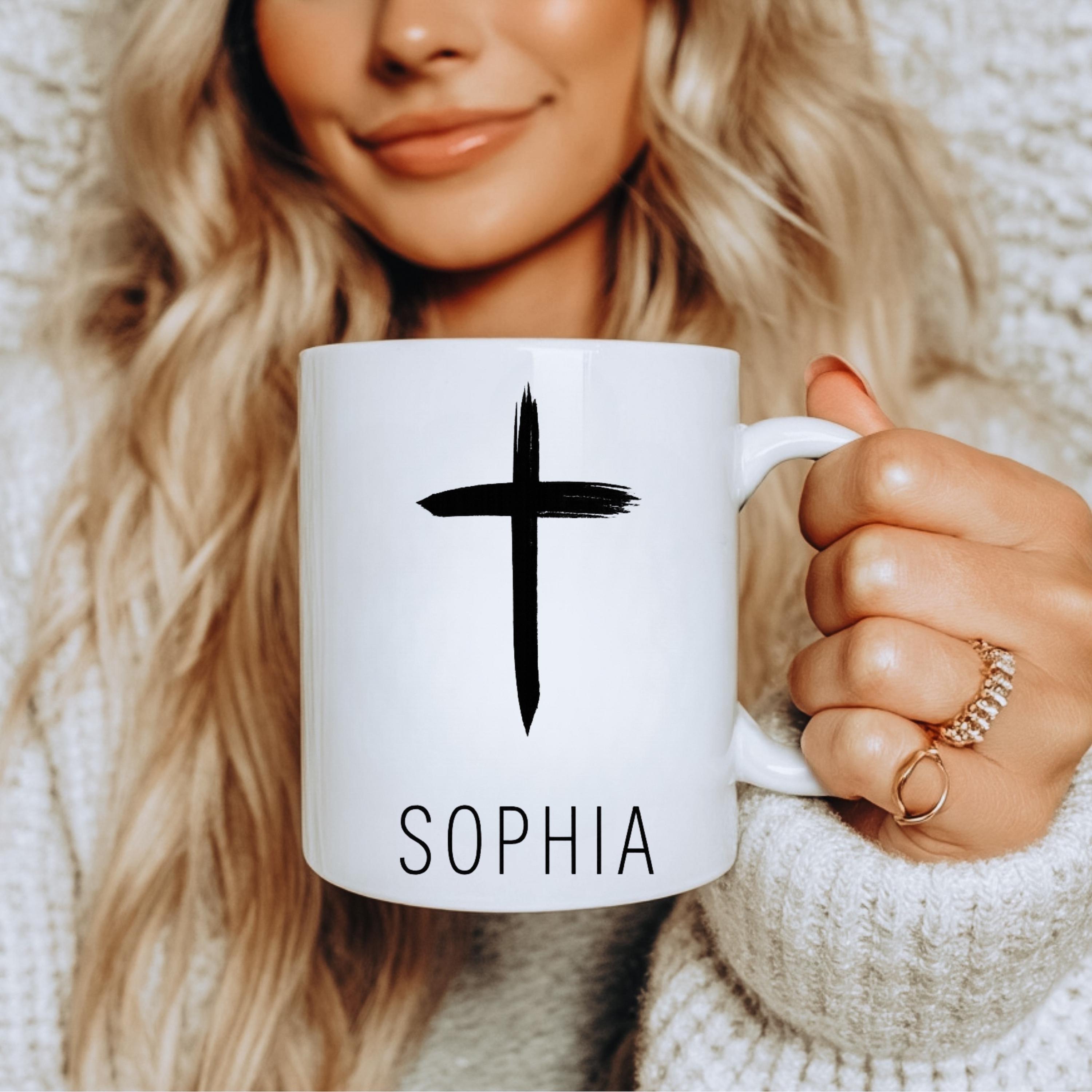 Personalized Coffee and Jesus Mug, Christian Faith Mug With Name and ...