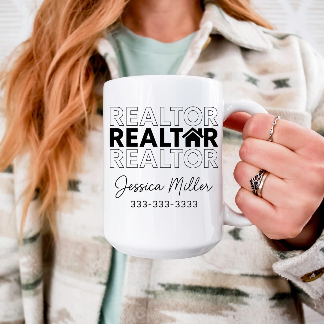 Personalized Realtor Mug, Custom Real Estate Agent Gift, Realtor Name ...