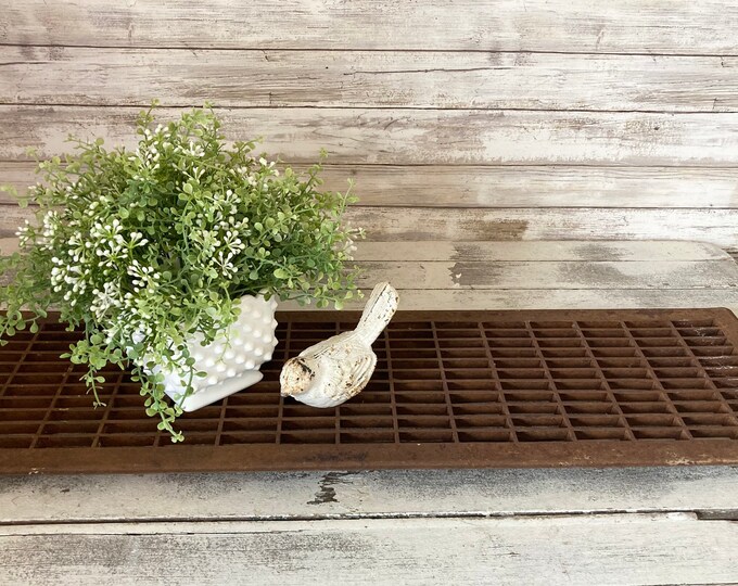 Antique Floor Grate, Rusty Grate, Wrought Iron Heat Grate, Architectual ...