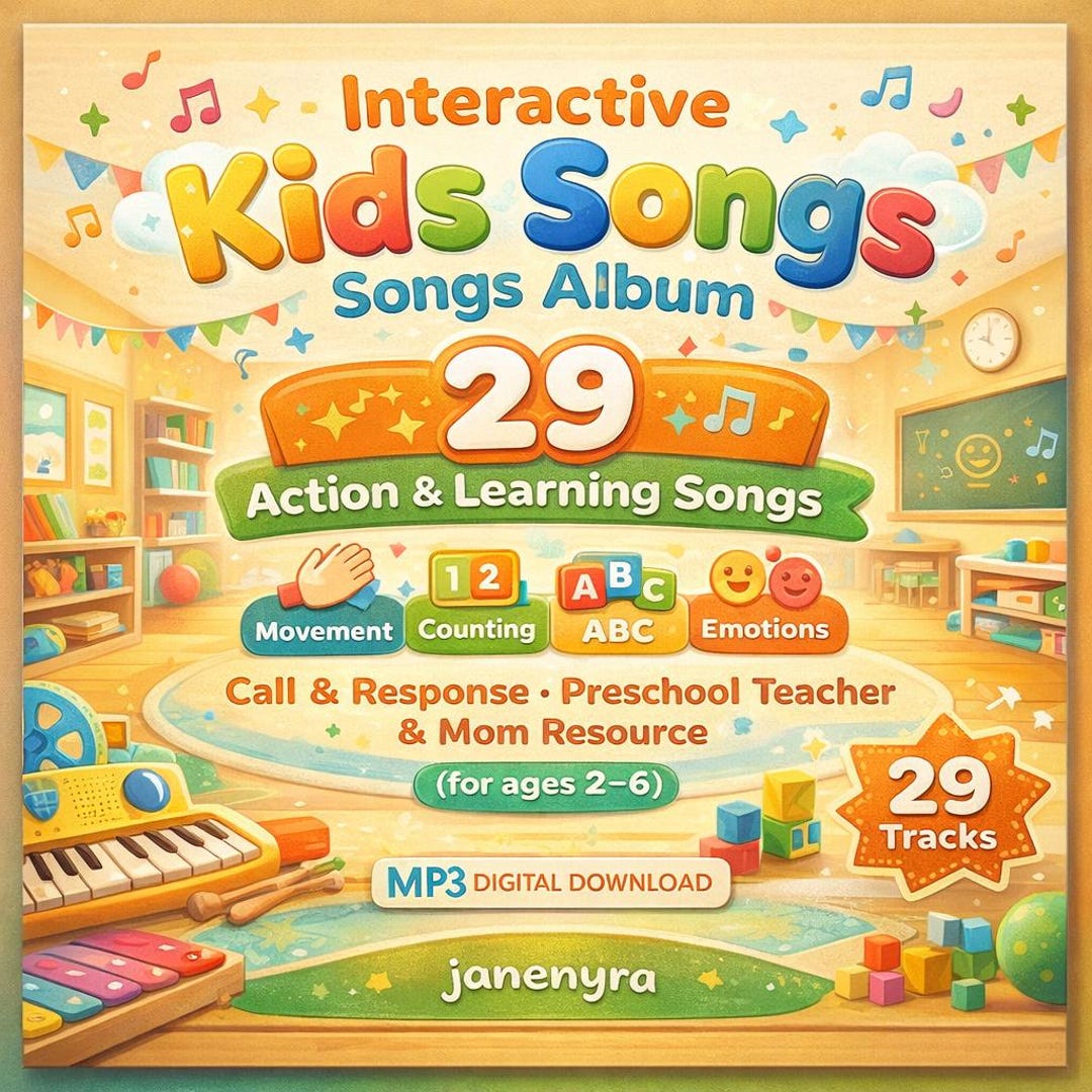 Interactive Kids Songs Album | 29 Action & Learning Songs MP3 (for ...