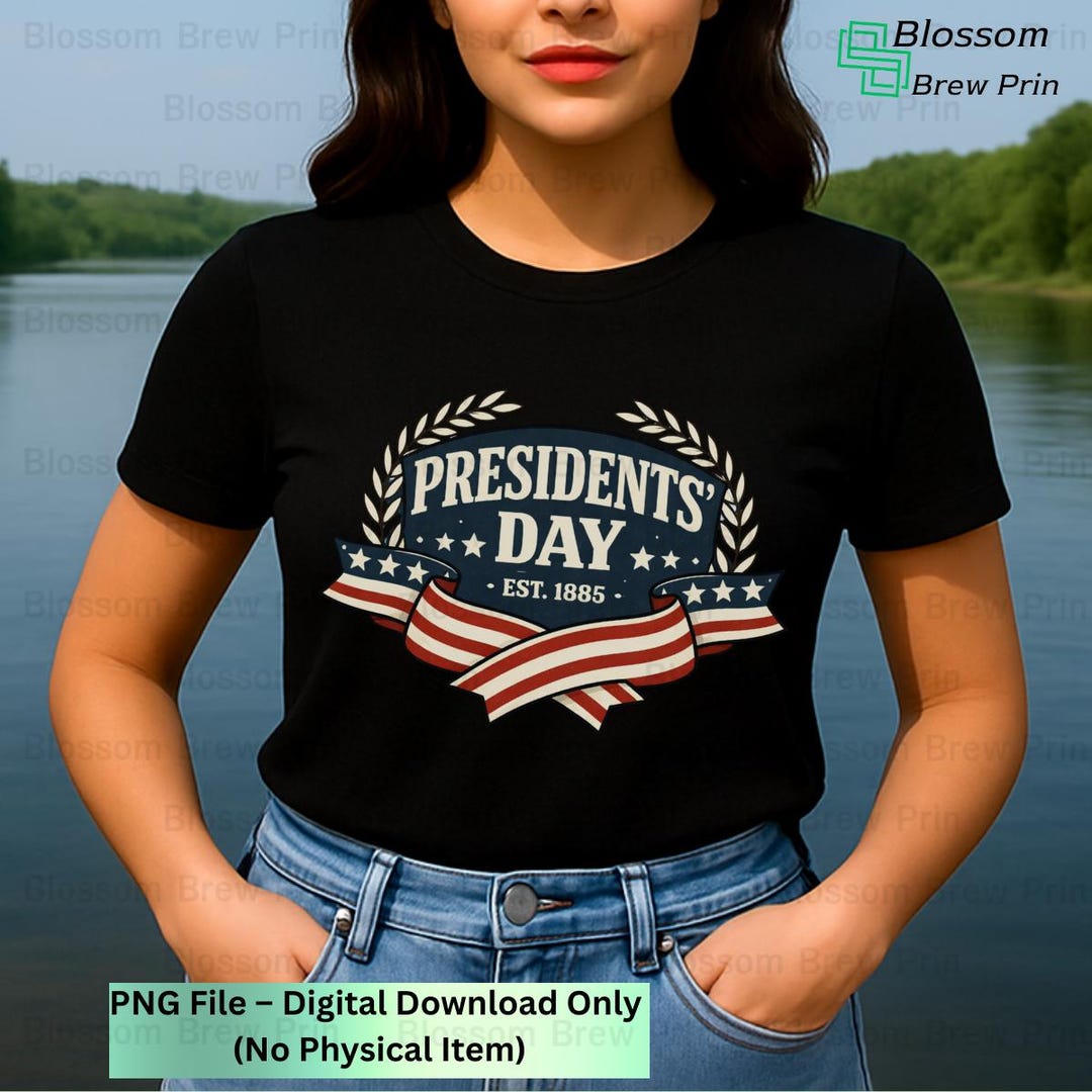 Presidents Day Vintage Badge PNG | Stars Stripes Ribbon Emblem (digital ...