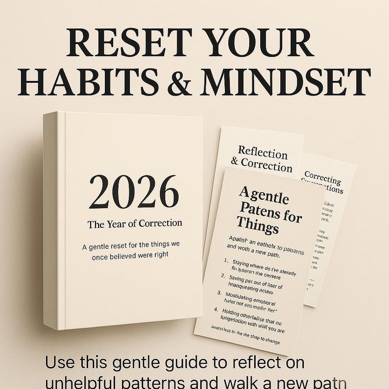 2026 Year of Correction Guide | Self-reflection Workbook (digital PDF ...