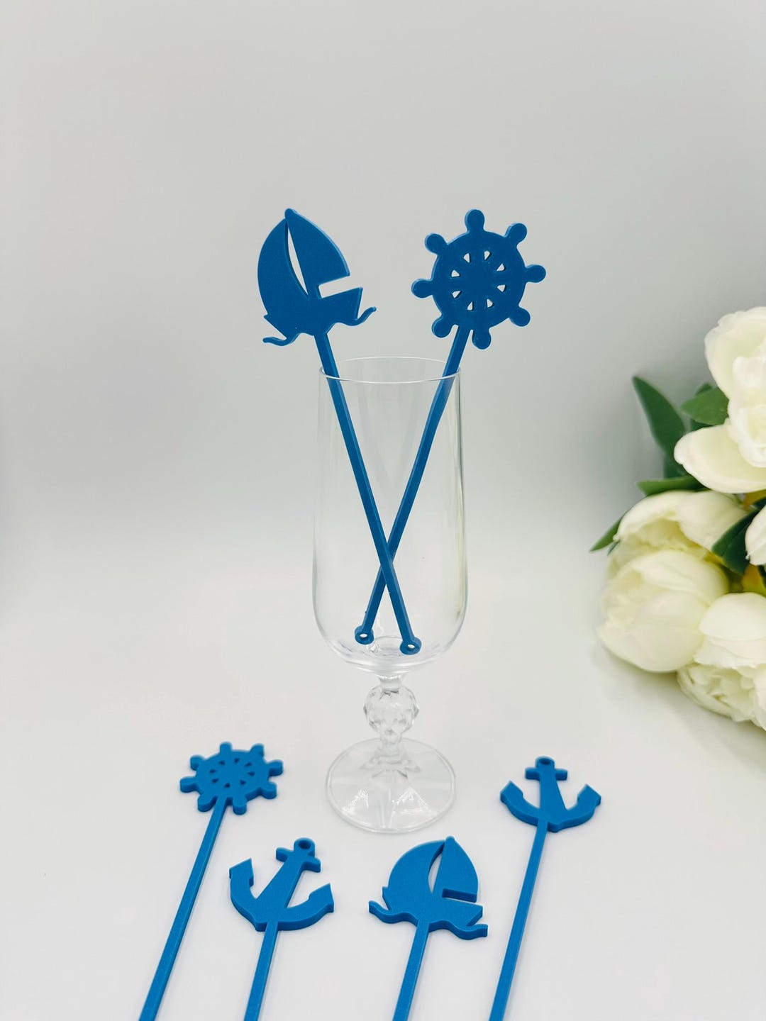 Nautical Drink Stirrers (set of 8): Marine Wedding Cocktail Swizzles - Etsy