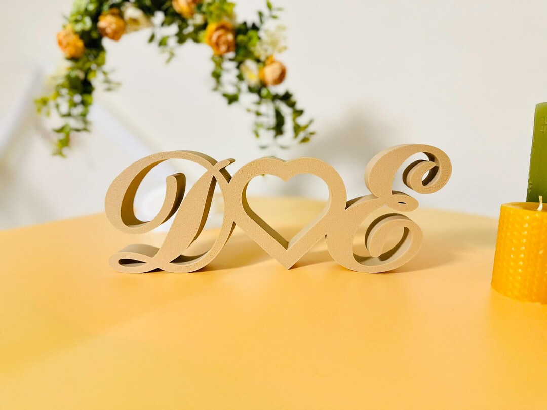 Custom Couple Initial Sign: Monogram Sign With Heart, Anniversary Love ...