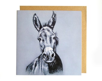 Donkey Greeting Card | Etsy