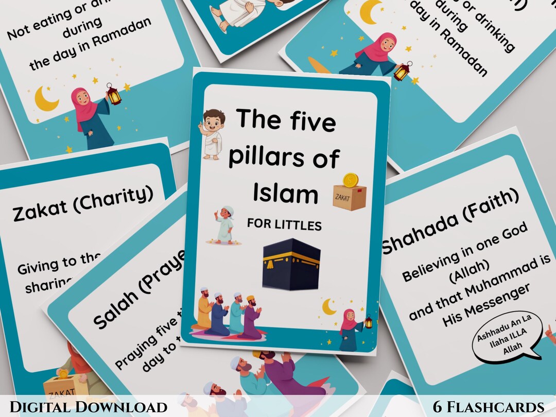 Five Pillars of Islam Flashcards, Islamic Education, Homeschool ...