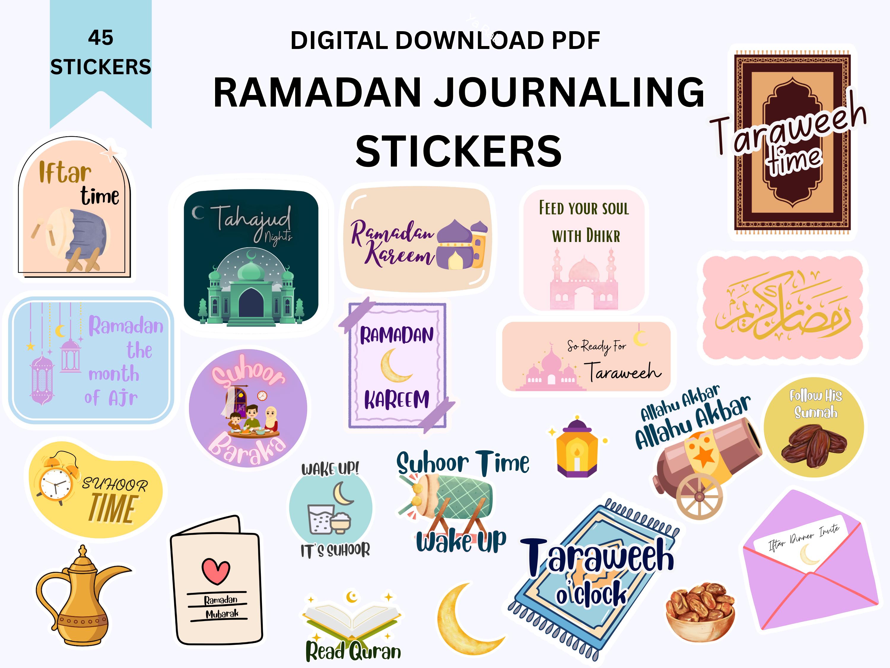 40+ Ramadan Stickers | Islamic Sticker | Islamic Planner | PNG | Muslim ...
