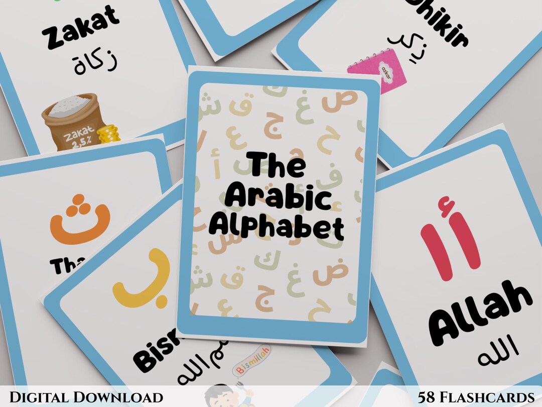 Arabic Alphabet Flashcards | Arab|islamic|muslim|cards|homeschool|pdf ...