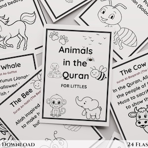 Quran Animals Coloring Pages|islamic Cards|kids Activity|education ...
