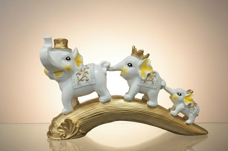 Elephant Family Statue - Etsy