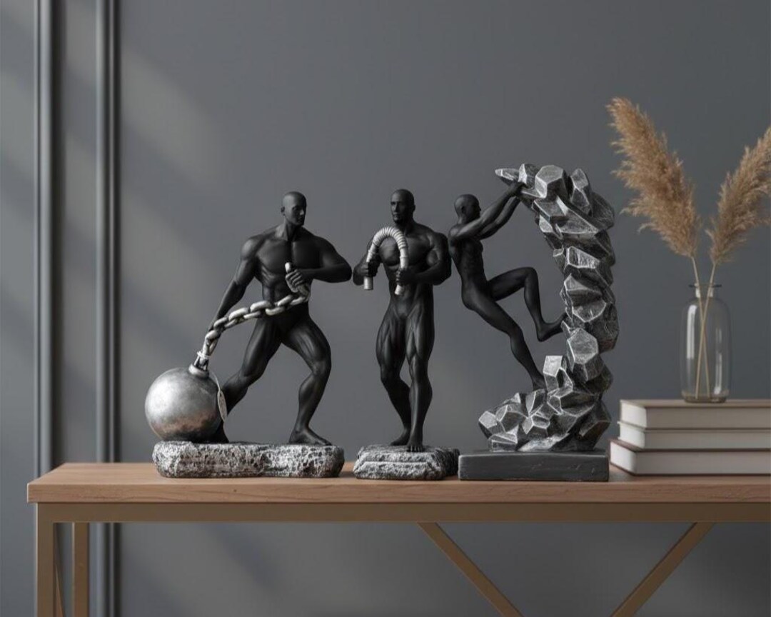 Gym Human Strength Sculpture for Office Desk and Living Room - Etsy