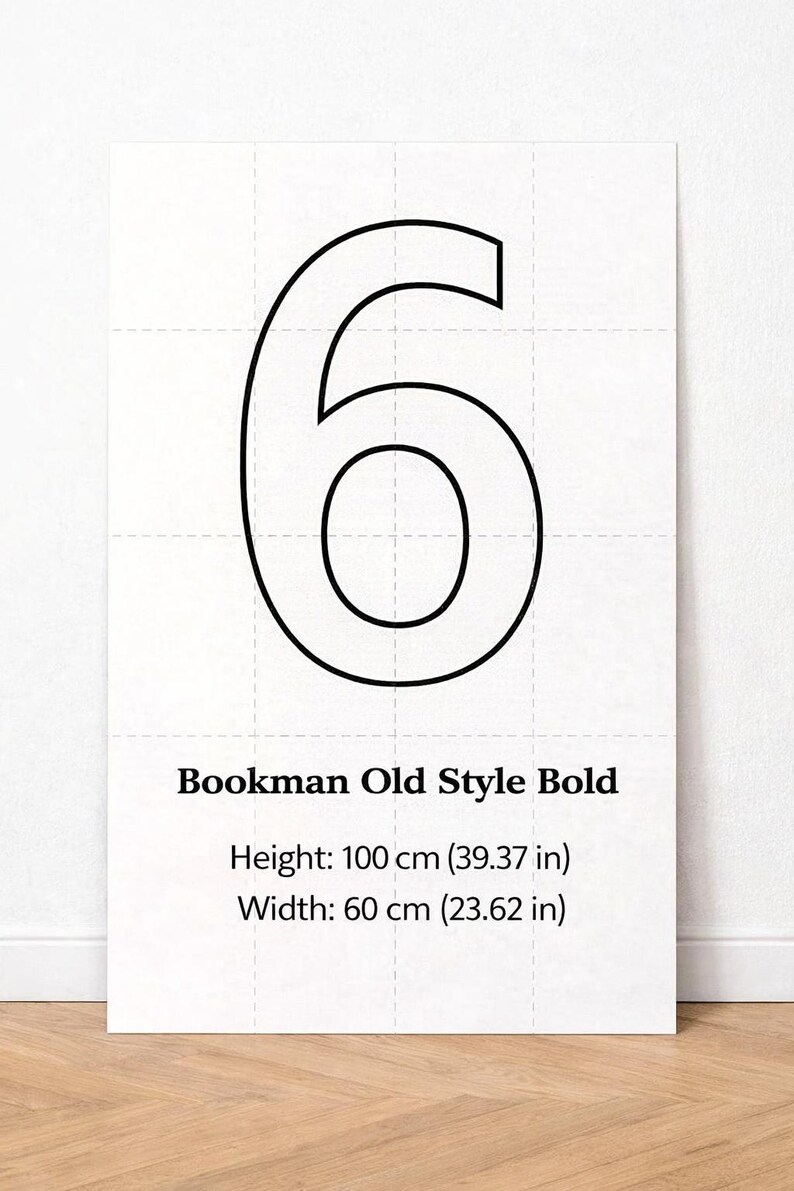 Large Printable Numbers 0-9 Template 100cm, Giant Number Stencil Poster ...