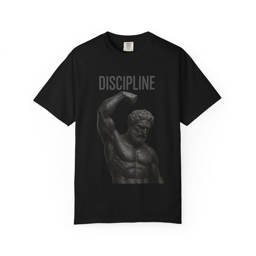 Discipline Statue Graphic T-shirt | Muscle Sculpture Tee - Etsy