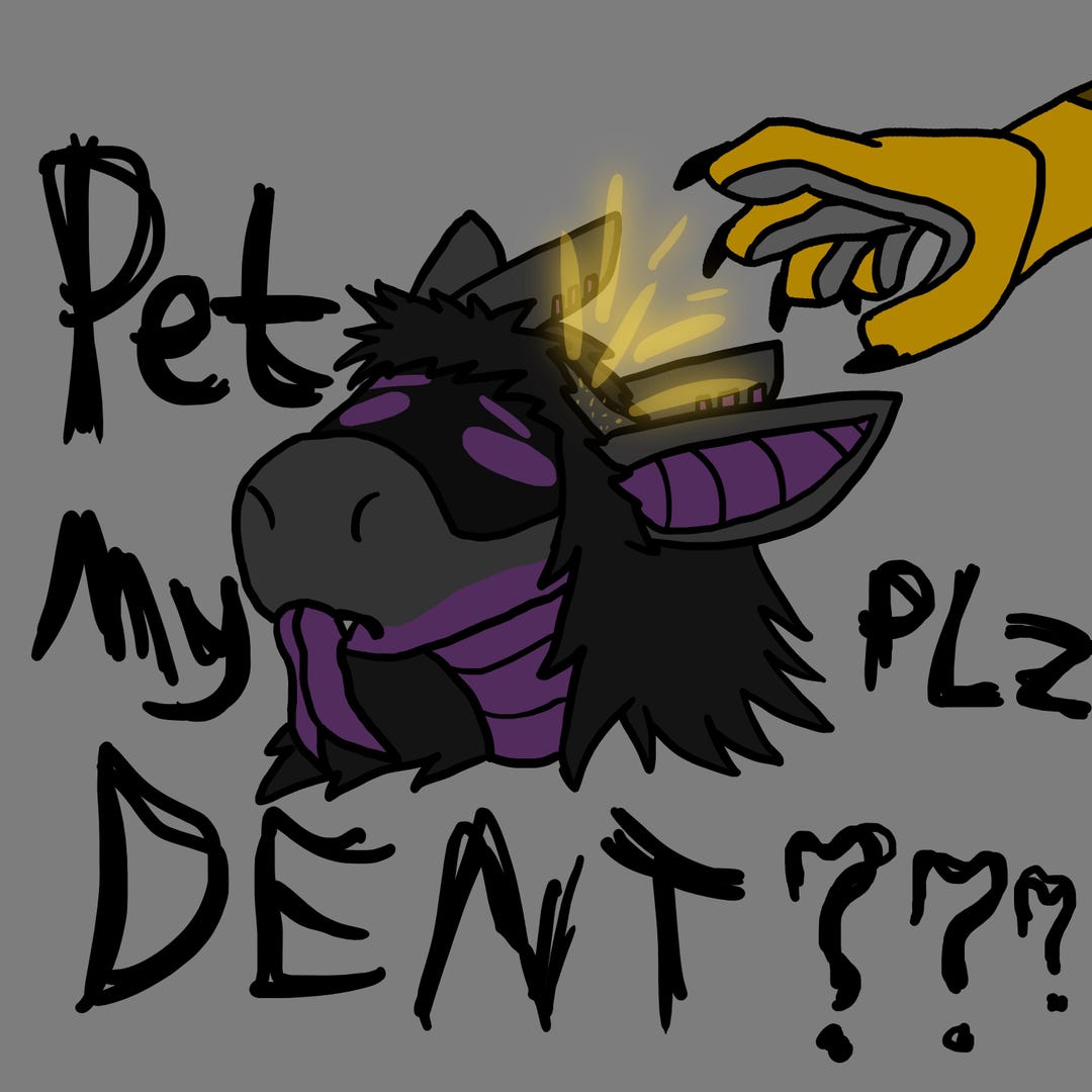Anthro 'dented Synth' Sticker | Furry Art - Etsy
